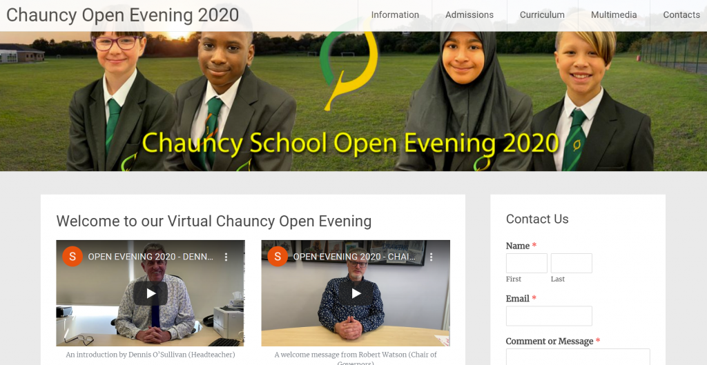VIRTUAL OPEN EVENING 2020 – Chauncy School